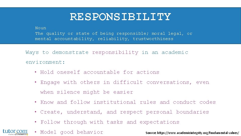 6 FUNDAMENTAL VALUES OF ACADEMIC INTEGRITY ACCORDING TO