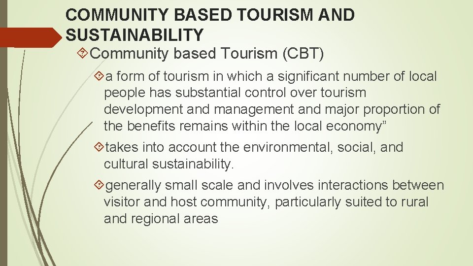 COMMUNITY PERSPECTIVES VISVIS SUSTAINABLE TOURISM COMMUNITIES AND TOURISM