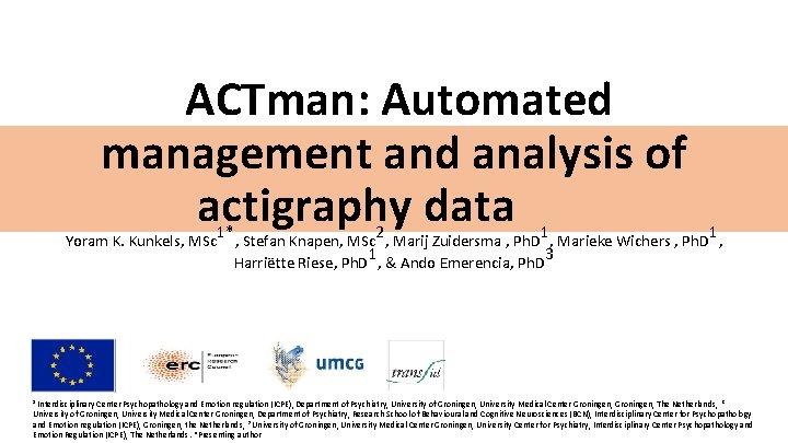 ACTman Automated management and analysis of actigraphy data