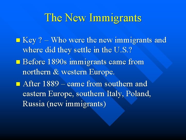 Immigration and Modern Urban Growth Chapter 20 Section