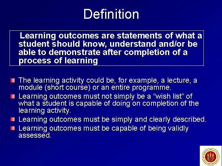 Learning Outcomes Assessments DR ARNEL BANAGA SALGADO Ph
