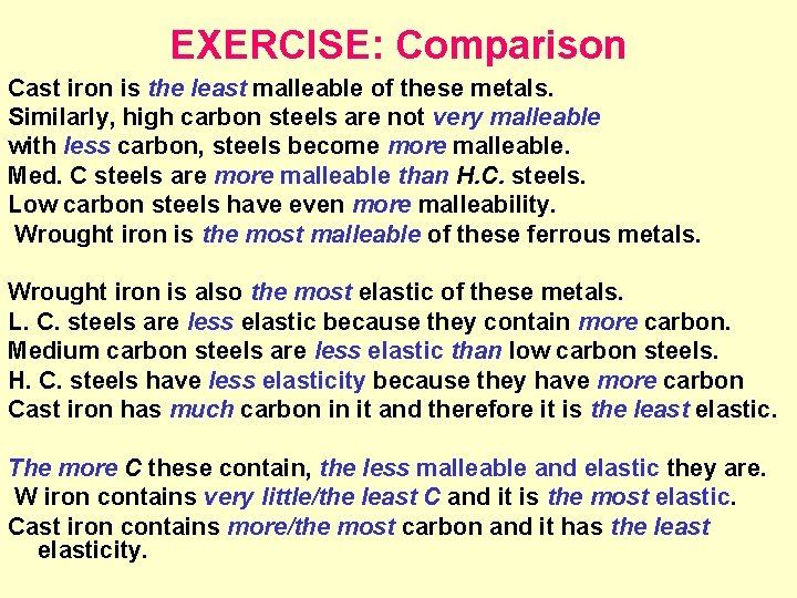 UNIT 3 COMPARISON CONTRAST Vocabulary Properties of Materials