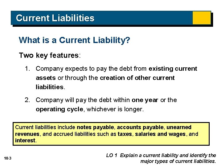 10 REPORTING AND ANALYZING LIABILITIES 10 1 Accounting