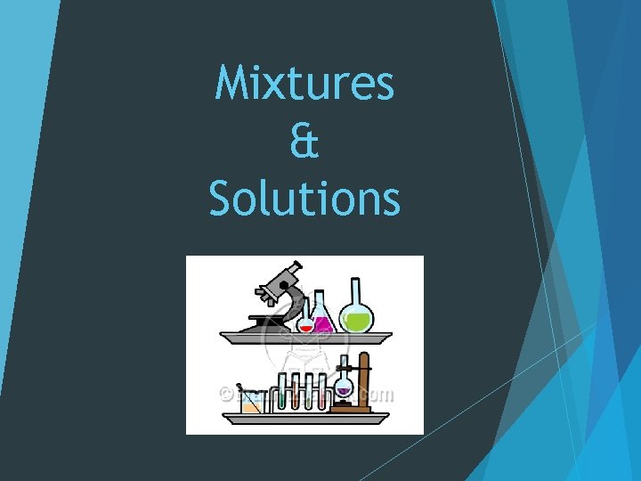 Mixtures Solutions MATTER is anything that has mass