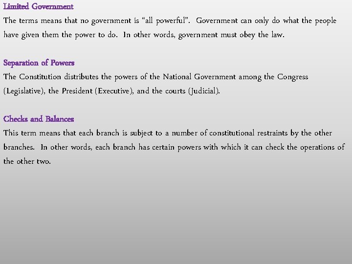Chapter 3 Section 1 Basic Principles An Outline