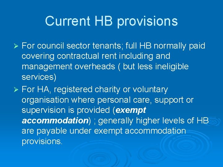 Housing Benefit and Supported Housing Consultation 19 th