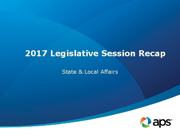 2017 Legislative Session Recap State Local Affairs 2017