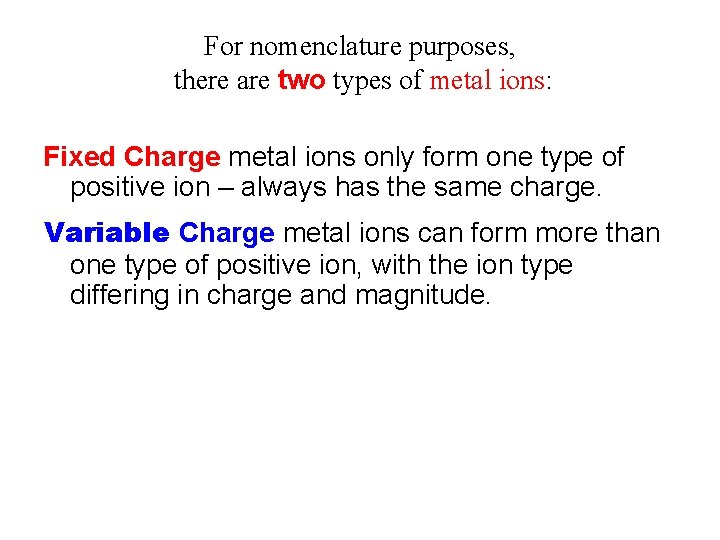 Introduction to Chemical Principles Chapter 8 Chemical Nomenclature