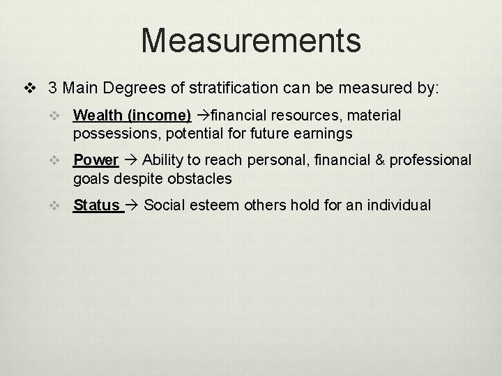 Social Stratification v Social Stratification a system by