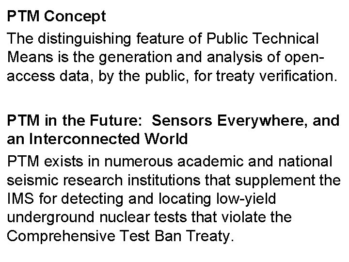 Major Points for PMT 1 BIG DATA 2