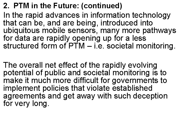 Major Points for PMT 1 BIG DATA 2