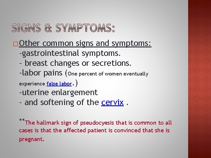 Supervised by Dr Suresh Psudocyesis Puerperal mental disorders
