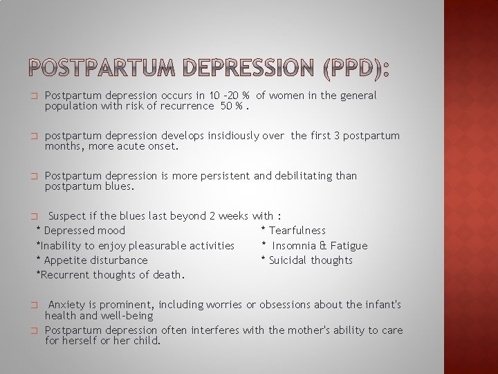 Supervised by Dr Suresh Psudocyesis Puerperal mental disorders