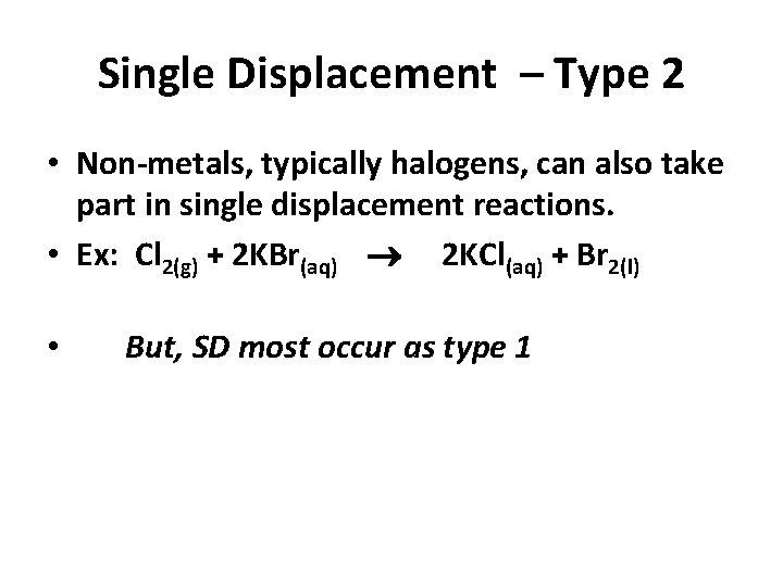 Chapter 4 4 3 Types of Chemical Reactions