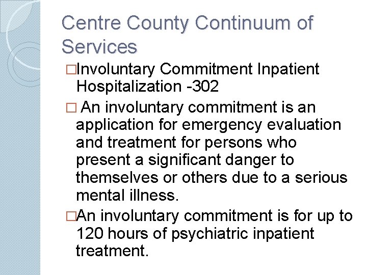 Centre County Mental HealthIntellectual DisabilityEarly Intervention ...