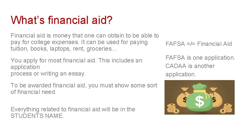 Financial Aid Overview What is it How do