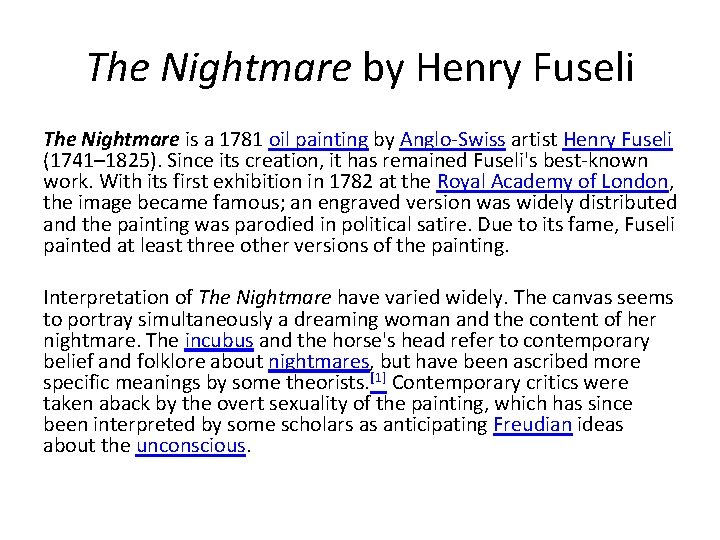 Art Inspired by the Gothic The term Gothic