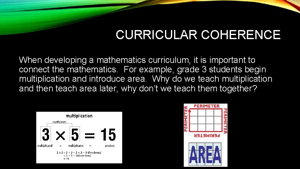 MAKING CONNECTIONS IN MATHEMATICS Teri CalabreseGray FOCUS COHERENCE