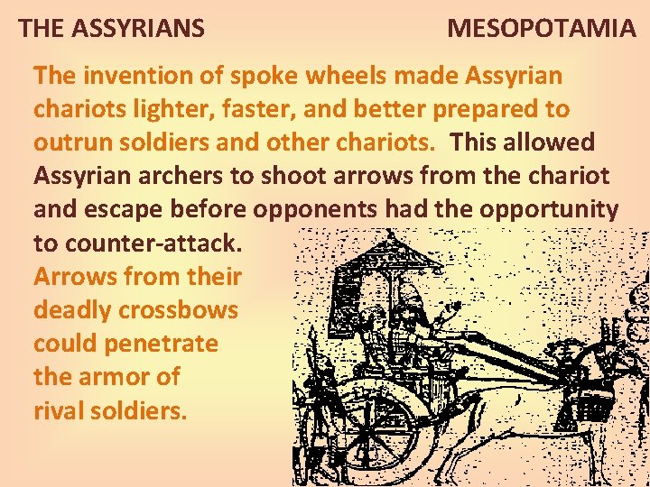 THE ASSYRIANS MESOPOTAMIA The Assyrians were fierce warriors