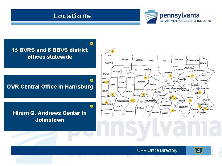 Pennsylvania Office of Vocational Rehabilitation 1 OVRs Mission