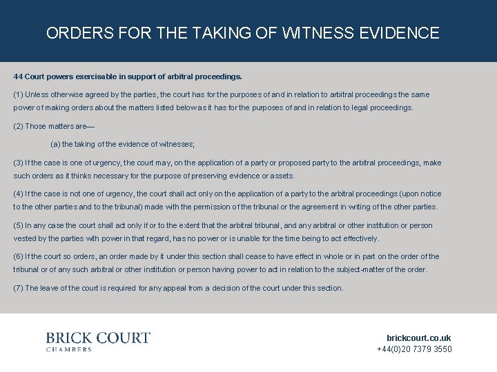 ARBITRATION MINI SERIES Wednesday 19 May at 12