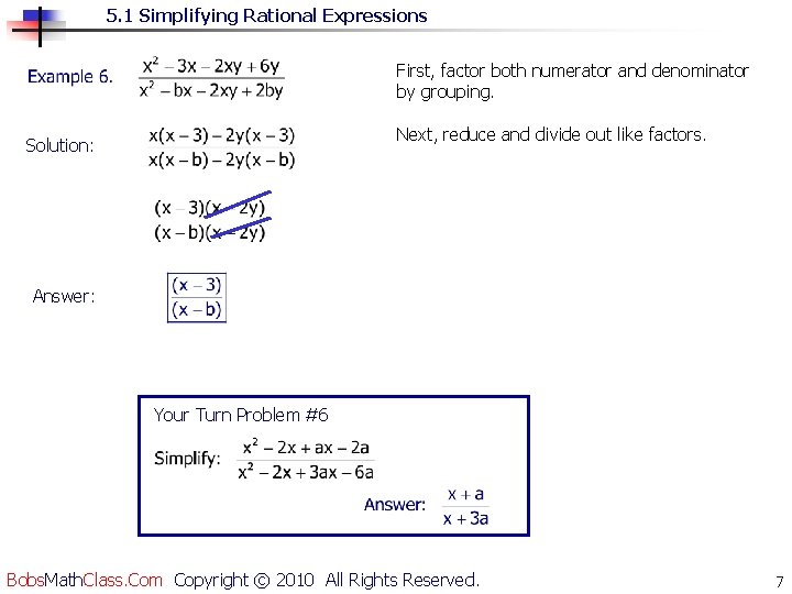 5 1 Simplifying Rational Expressions A Rational Expression