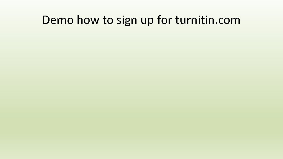 Turnitin com sign up - njpsawe