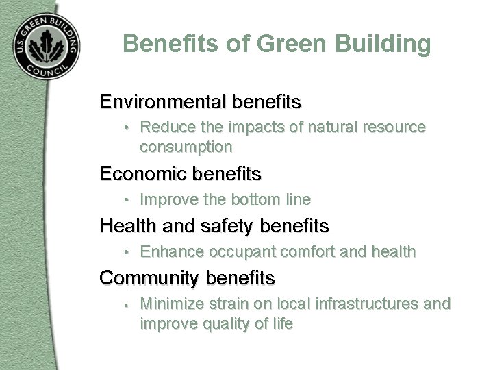 An Introduction to the U S Green Building