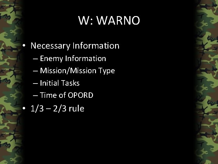 14 Feb 14 TAC Class Battle Drill Breakdown