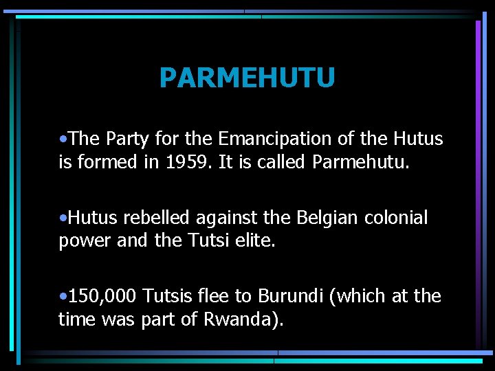 The Rwandan Genocide A Civil War Between the