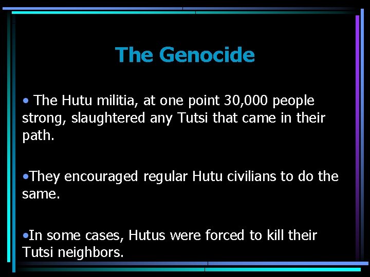 The Rwandan Genocide A Civil War Between the