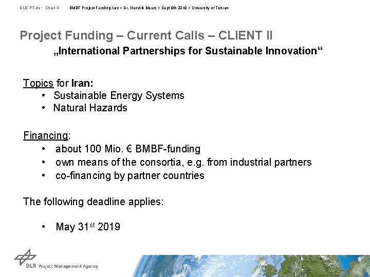 DLRPT de Chart 1 DLR Project Management Agency