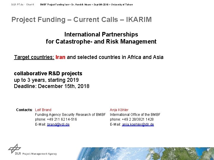 DLRPT de Chart 1 DLR Project Management Agency