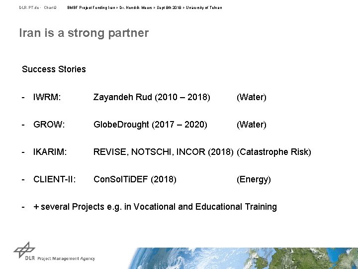 DLRPT de Chart 1 DLR Project Management Agency