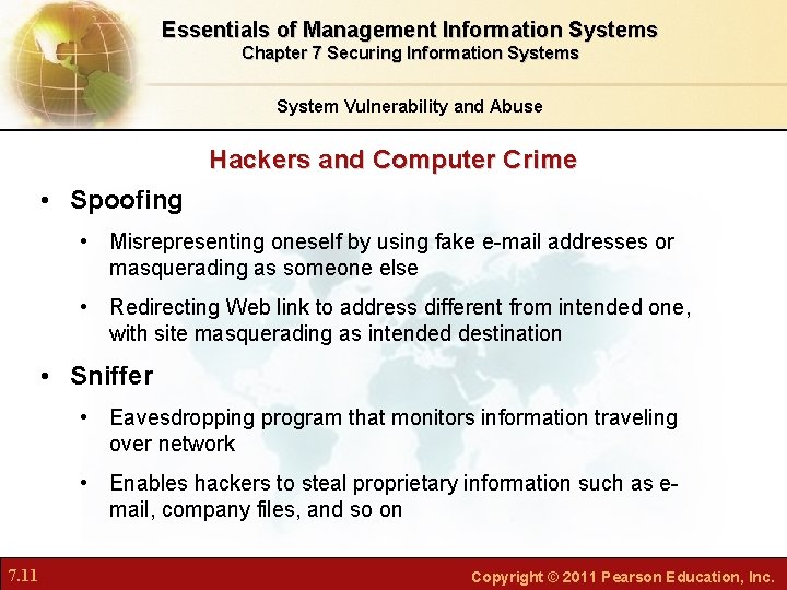 Chapter 7 Securing Information Systems 7 1 Copyright