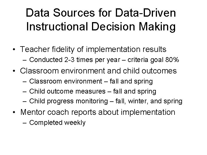 Early Reading First Project 2004 2007 Professional Development