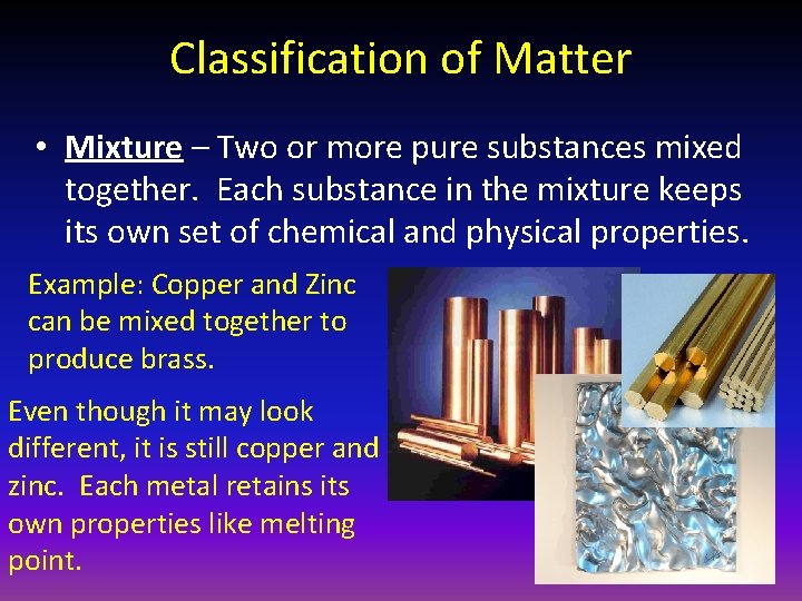 Classification of Matter 2014 2015 Classification of Matter