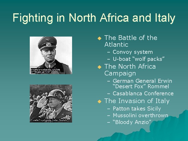Fighting World War II Chapter 24 Sections 2
