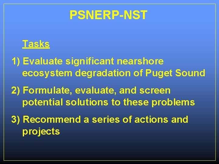 NEARSHORE the critical concentrated estuarine and shoreline interface