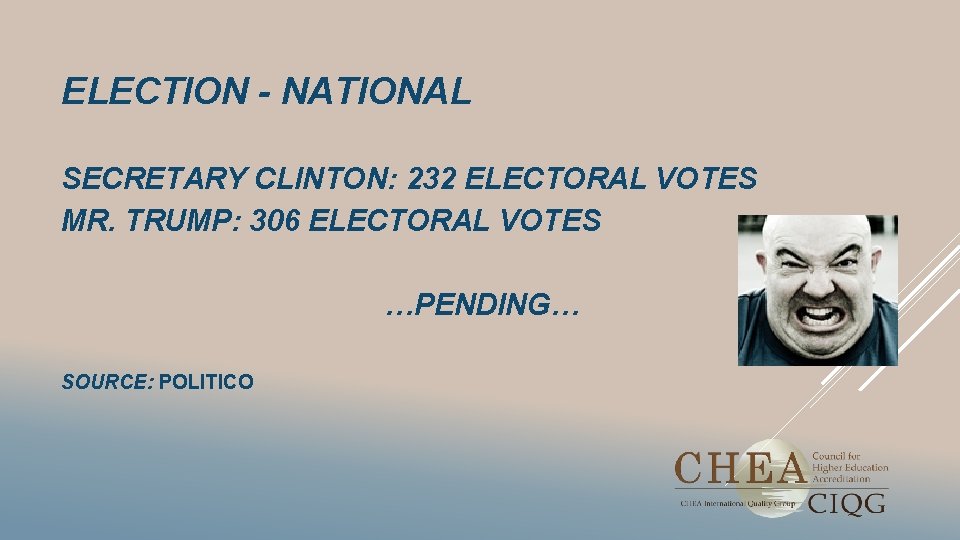 ACCREDITATION WHERE HAVE WE BEEN WHERE ARE WE