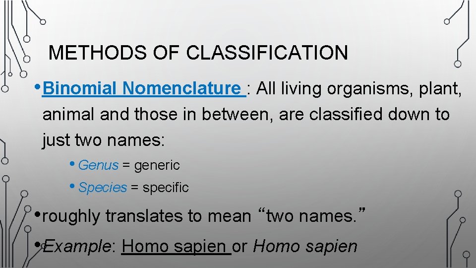 Classification EQ How have new discoveries helped us