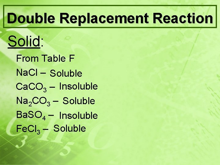 Types of Chemical Reactions Combination Reaction Also known