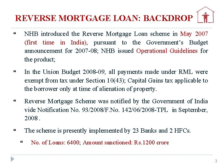 Reverse Mortgage Loan enabled Annuity 1 PRESENTATION STRUCTURE