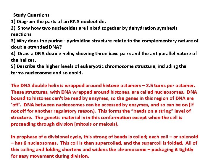 Study Questions 1 Diagram the parts of an