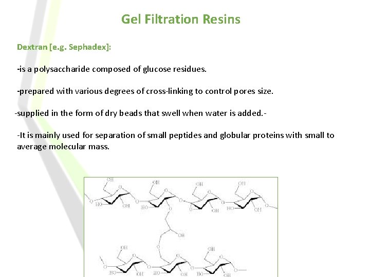 Lab 5 Gel Filtration Chromatography BCH 333 practical