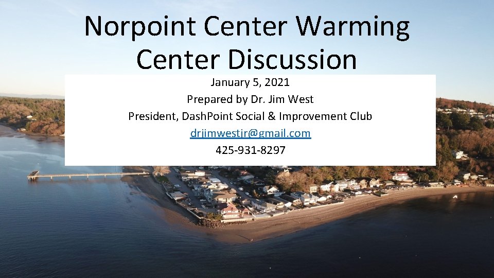 Norpoint Center Warming Center Discussion January 5 2021