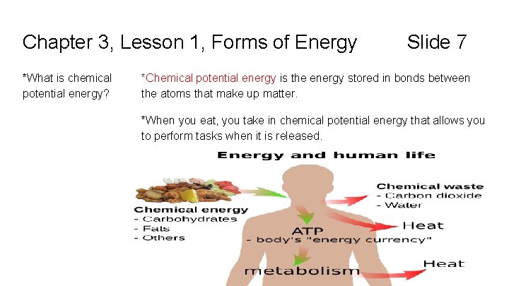 Chapter 3 Lesson 1 Forms of Energy Chapter