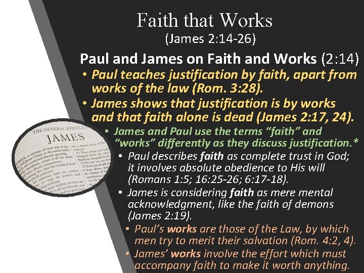 The Epistle of James Wisdom from Above FAITH