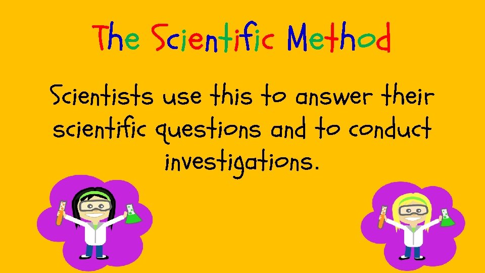 The Scientific Method The Scientific Method Scientists use