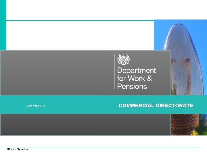 www dwp gov uk Official Sensitive COMMERCIAL DIRECTORATE
